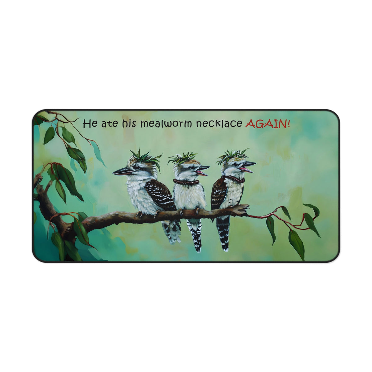 Bird Desk Mat, Laughing Kookaburra Laptop Computer Desk Protector - Fu ...